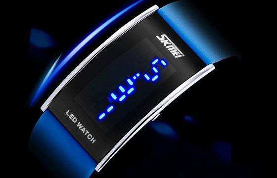 Unisex LED Digital Wrist Watch , Water Resistant Electronic Watch