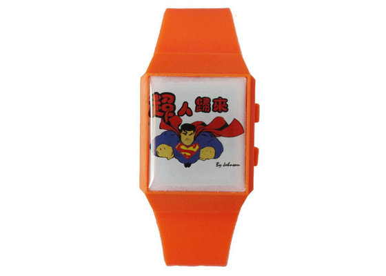Large Face Led Digital Japan Movt Quartz Wrist Watch TPU Strap , Stainless Steel Back