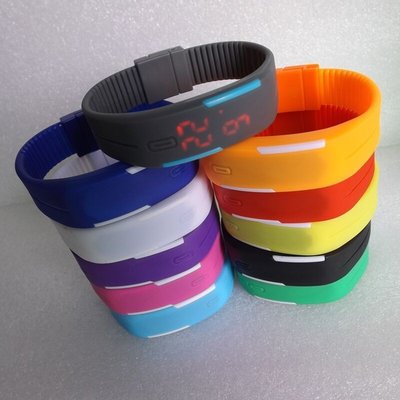 Waterproof Unisex Sport Silicone Bracelet Wrist Watch , Led Digital Touch Screen Watch