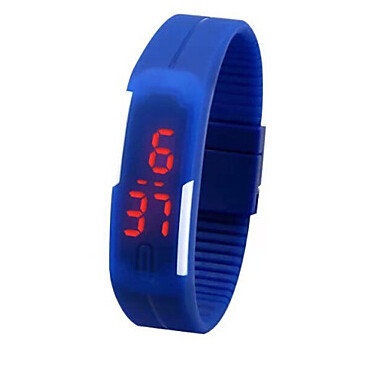 Touch Screen Silicone LED Digital Wrist Watch , Red Light  Led Digital Wrist Watch