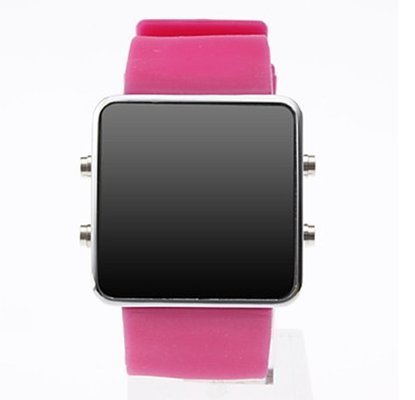 Unique Pink Silicone LED Digital Wrist Watch For Teenager  , LED Touch Watch