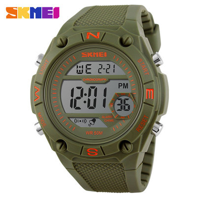 Military Cool Looking Multifunction Sport Watch Chinese LCD Digital Movement