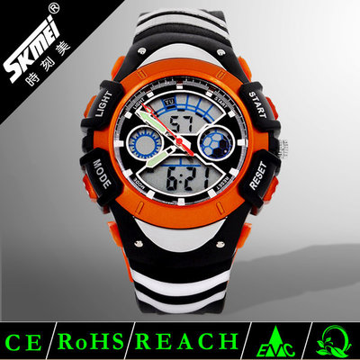 Zebra Color Multifunction Sport Watch Changing Strap Stainless Steel Back