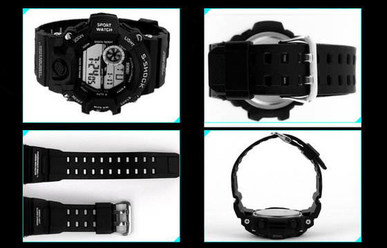5 ATM Multifunction Sport Watch S - Shock Branded Man Sport Watch