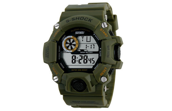 5 ATM Multifunction Sport Watch S - Shock Branded Man Sport Watch
