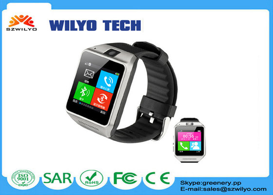 Silver GV08 Bluetooth Smart Watches 1.54” Touch Screen Gsm With 2Mp Camera