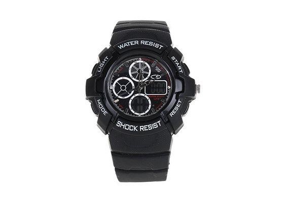Black 30 M Waterproof LED Sport Digital Wristwatch Stainless Steel Back Case