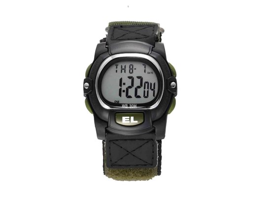 Fabric Strap Outdoor Sports Multifunction Digital Watches With Hourly Chime For Student