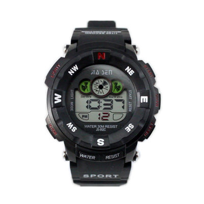 Black Multifunction Digital Watches Alarm Clock with Day and Date For Kids