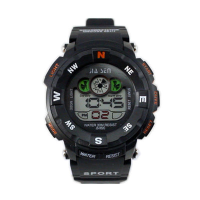 Black Multifunction Digital Watches Alarm Clock with Day and Date For Kids