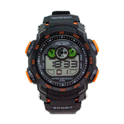 Simple Black Sport Multifunction Digital Mens Watches 3 ATM Waterproof