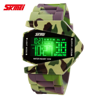Army Camouflage EL Backlight Digital Wrist Watch , Multifunction Outdoor Sport Watches