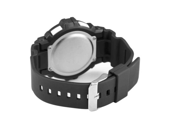 Vogue Black Plastic Sport LCD Digital Watches For Men With Stainless Steel Back