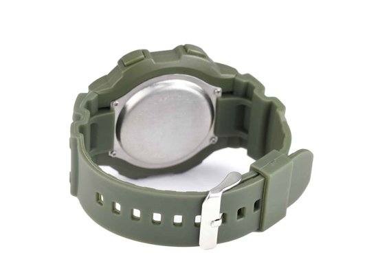 Army Green Japan Movement Waterproof Sport LCD Digital Watch With Snooze Alarm
