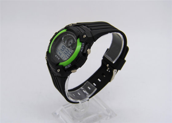 Gent LCD Digital Sports Wrist Watch stopwatch blue EL light 30 meters water resistant