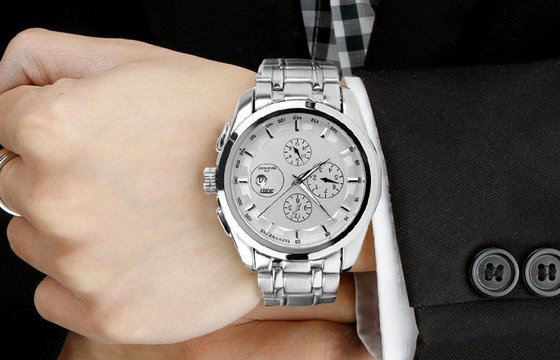 Mens Stainless Steel Quartz Watch 