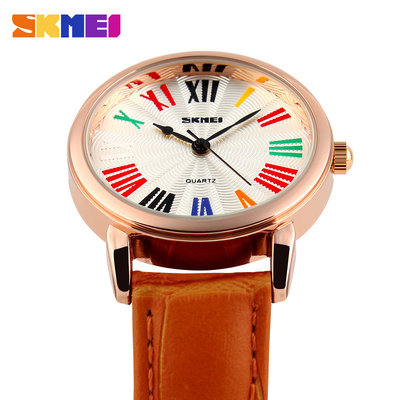 Waterproof Girls Wrist Watch Roman Capitals Personalized Colorful