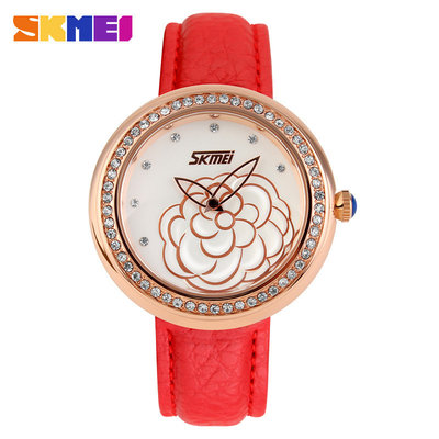 3atm Waterproof  Leather Strap Womens Quartz Watches For Business Ladies