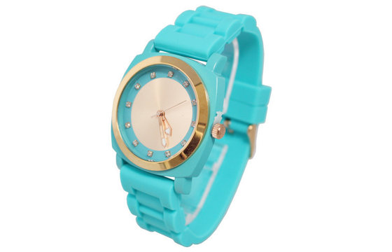 Purple Silicone Womens Quartz Watches Fashion Analog Display Watch