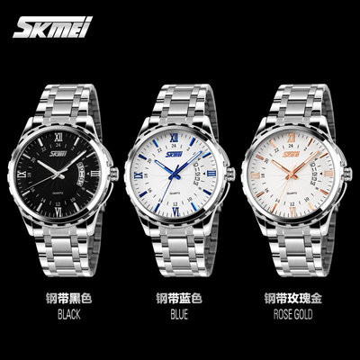 OEM Brand Japan Movt Blue Analog Quartz Watches Three Colors Choice