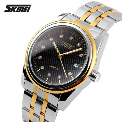Business Men  Analog Quartz Watches With Diamond Decoration  Calander display