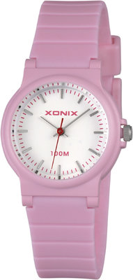 Orange Round Sports Plastic Kids Analog Quartz Watch For Boys Swimming
