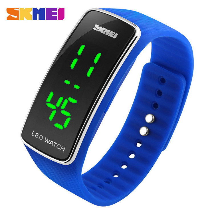 SKMEI Brand Classical Silicone Strap LED Digital Wrist Watch Japanese Battery With Long Life
