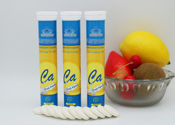 Professional Calcium Effervescent Tablets Fruit Flavor Health Food For Children