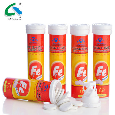 Natural Iron Effervescent Tablets OEM Available For Women Iron Supplement