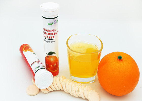Fruit Flavor Vitamin C Effervescent Tablets Formulation 1000mg With Private Label