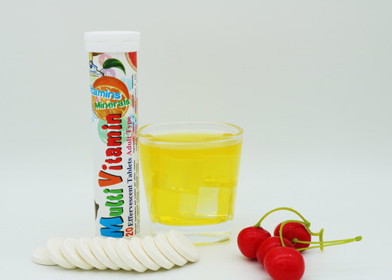 Nutrient Supplement Calcium Fizzy Tablets / White Color Zinc Effervescent Tablets