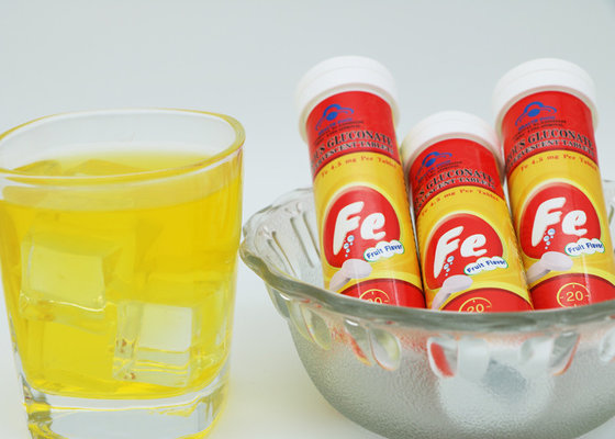 Private Label Calcium Gluconate Effervescent Tablets / Vitamin C Zinc Effervescent Tablets