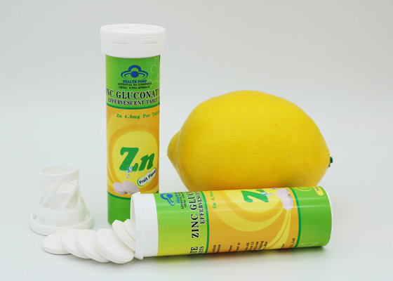 Private Label Zinc Effervescent Tablets Sweet / Sour Flavour With Free Samples