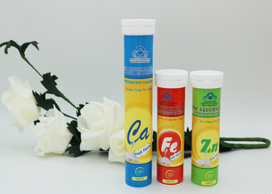 Private Label Calcium Gluconate Effervescent Tablets / Vitamin C Zinc Effervescent Tablets