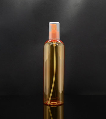 400ml Transparent Boston Round Plastic Pet Bottle With Pump Sprayer