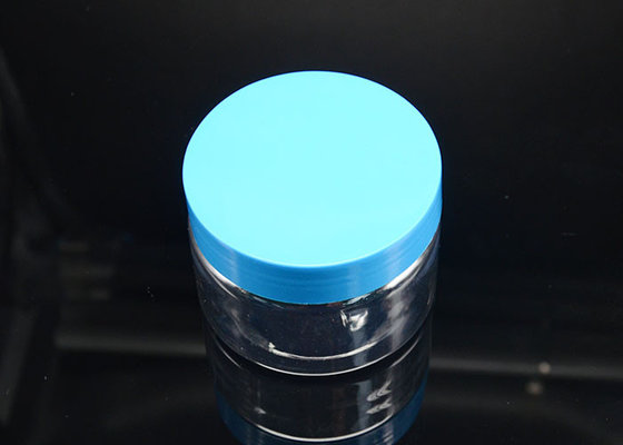 4oz cosmetic clear PET jars with blue lid