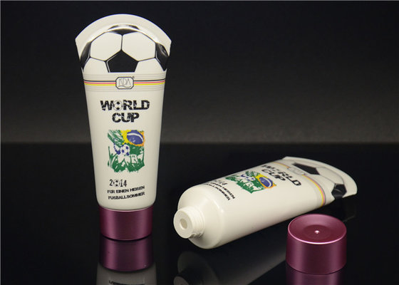 Recycled 2 Layers Plastic Cosmetic Tubes Packaging With Screw On Cap