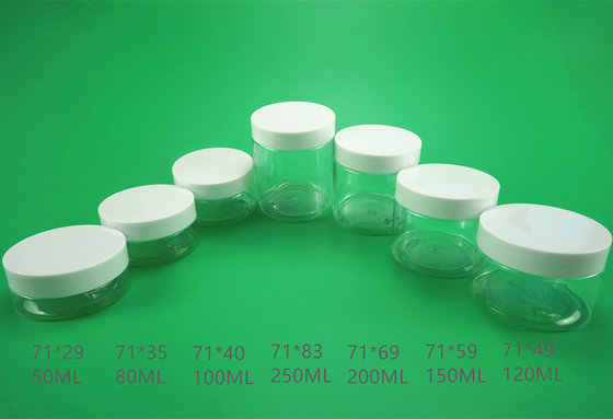 STREICHELN Sie ringsum die kosmetischen Klima Plastikgläser/leere Cremetiegel