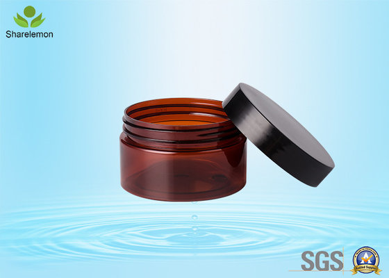 kosmetische Plastikgläser 100ml mit schwarzer Kappe für das Verpacken der Lebensmittel