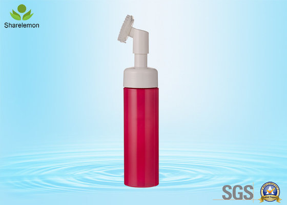 200ml Red PET Cosmetic Lotion Plastic Bottles with Pump Dispenser