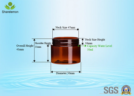 50ml PET Cosmetic Jars for Face Moisturizing Cream Travelling Packing