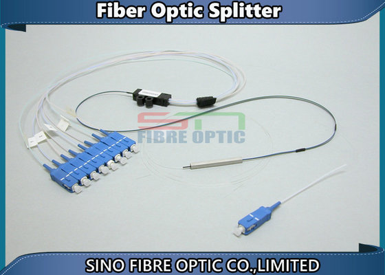 1M Length Blockless Fiber Optic Splitter 1x16 , PLC Planar Lightwave Circuit Splitter