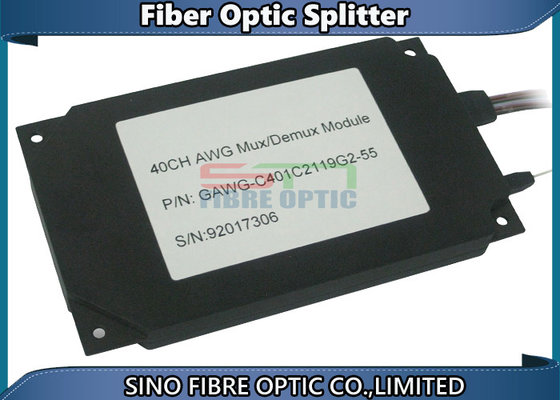 Arrayed Waveguide Grating AWG Fiber Optic Coupler Splitter Athermal 40 Channels 100GHz