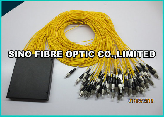 55 dB PLC Optical Splitter 1 x 64 , 1.2 Meter Long Fanout PLC Splitter Module