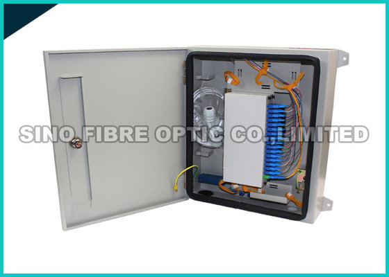 24 Capacity Fiber Optic Distribution Box Outdoor Filleted Corner FC / SC Adapters