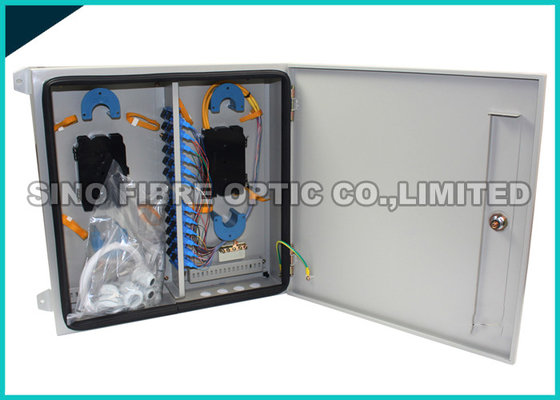 24 Capacity Fiber Optic Distribution Box Outdoor Filleted Corner FC / SC Adapters