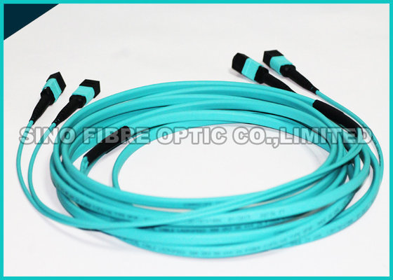 100 Gig 24 Array MPO - MPO Fiber Optic Cable OM3 Male Pinned For Gigabit Ethernet