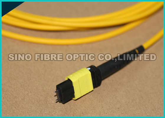 Stainless Steel Pinned Fiber Optic MTP - MTP Trunk Cable 12 Strands 9 Micron