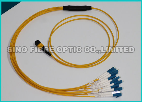 Mini OS2 MPO Fiber Optic Cable Single Mode Male to Male LSZH Plenum Round Cable