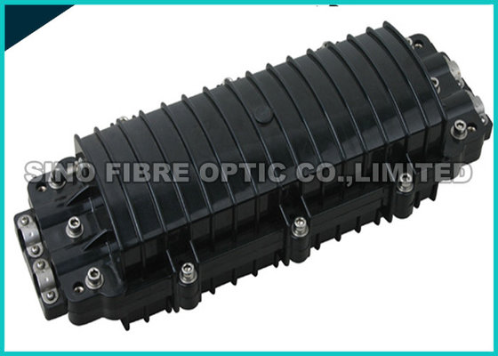Black 12 Drops Fiber Optic Closure Mechanical Sealing Dome Structure